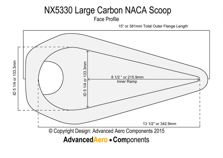 NX5330 Carbon Fiber NACA Duct with 3 Inch Outlet - Advanced Aero Components
