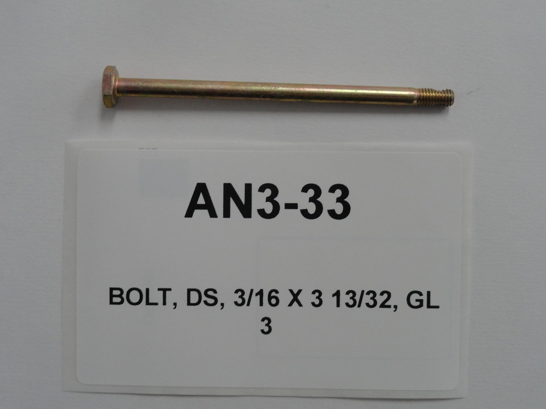 Bolt, DS, 3/16 x 3 13/32, GL 3 AN3-33 - Advanced Aero Components