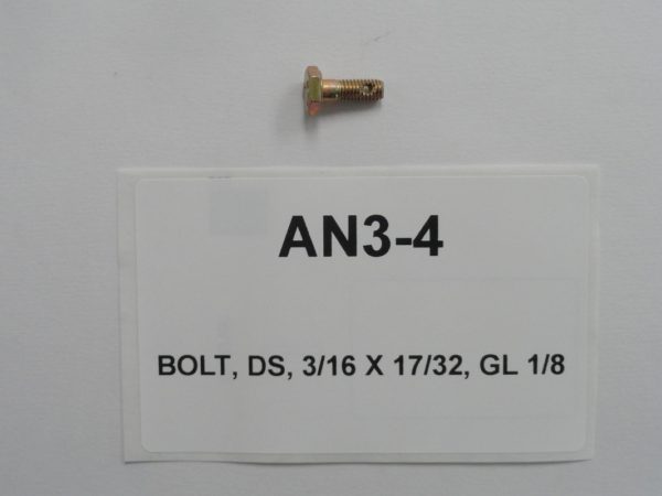 Bolt, DS, 3/16 x 17/32, GL 1/8 AN3-4 - Advanced Aero Components