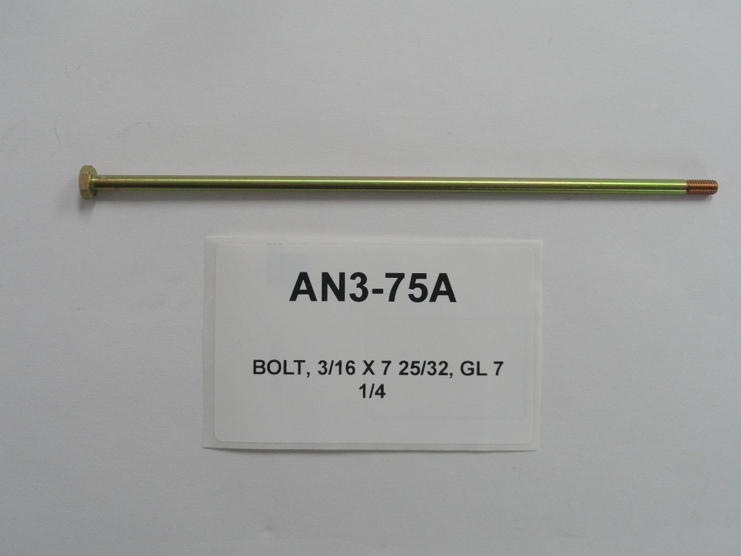 Bolt, 3/16 x 7-25/32, GL 7 1/4 AN3-75A - Advanced Aero Components