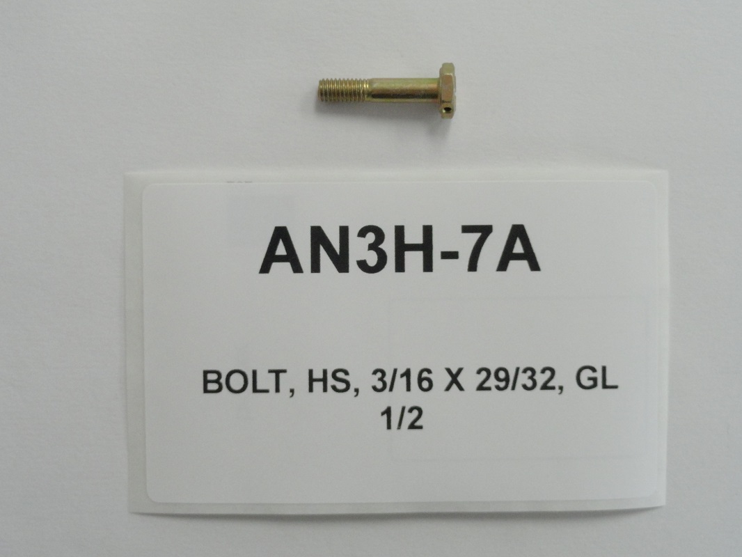 Bolt, HS, 3/16 x 29/32, GL 1/2 AN3H-7A - Advanced Aero Components