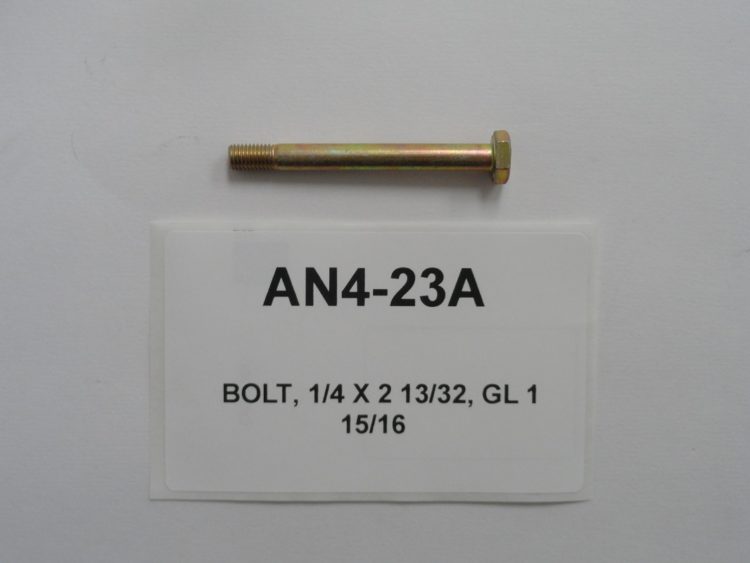 Bolt, 1/4 x 2 13/32, GL 1 15/16 AN4-23A - Advanced Aero Components