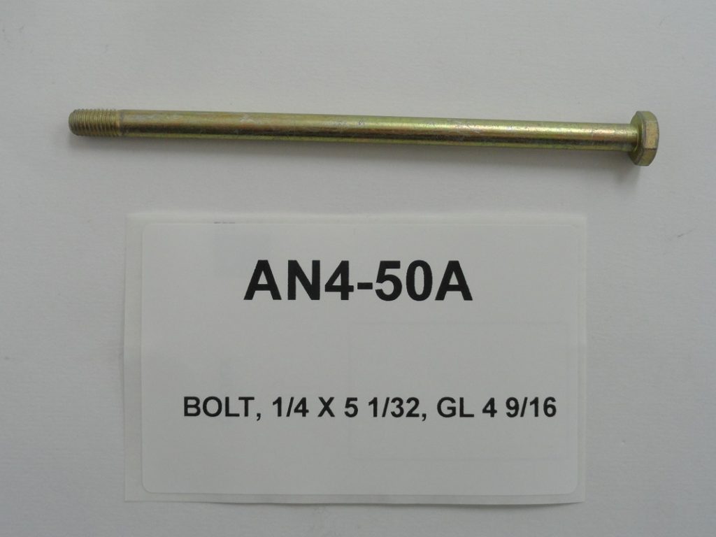 Bolt, 1/4 x 5 1/32, GL 4 9/16 AN4-50A - Advanced Aero Components