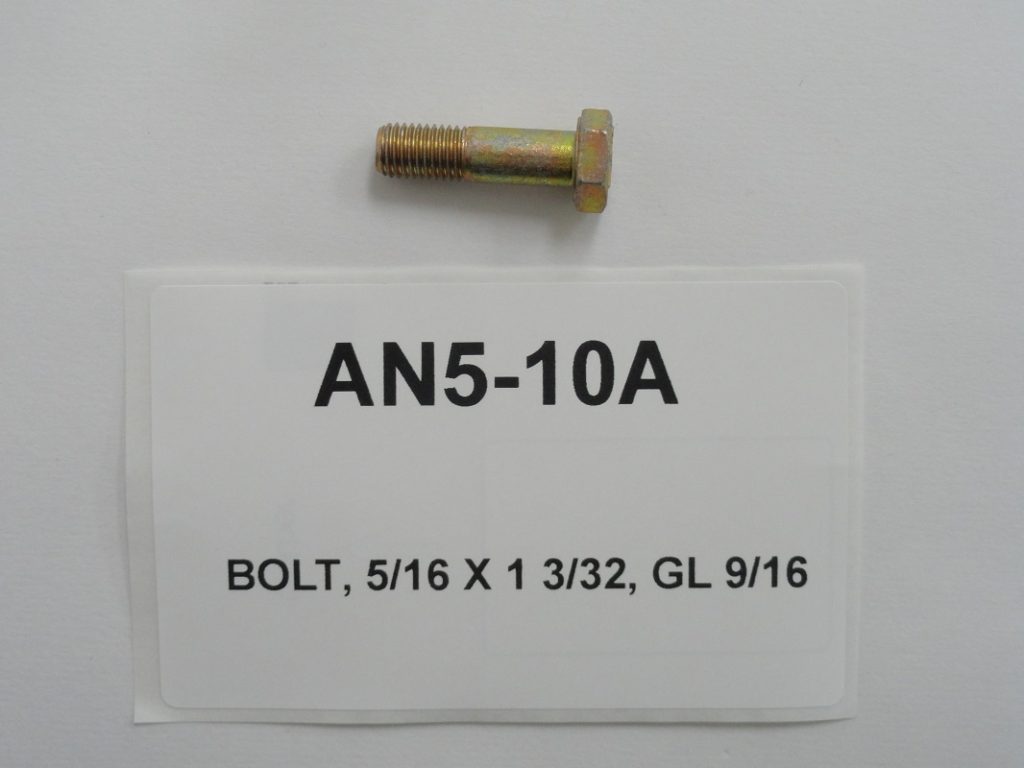 Bolt, 5/16 x 1 3/32, GL 9/16 AN5-10A - Advanced Aero Components