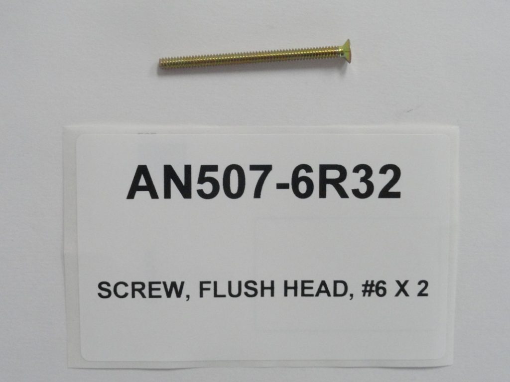 Flush-Head Screw, #6 x 2 AN507-6R32 - Advanced Aero Components