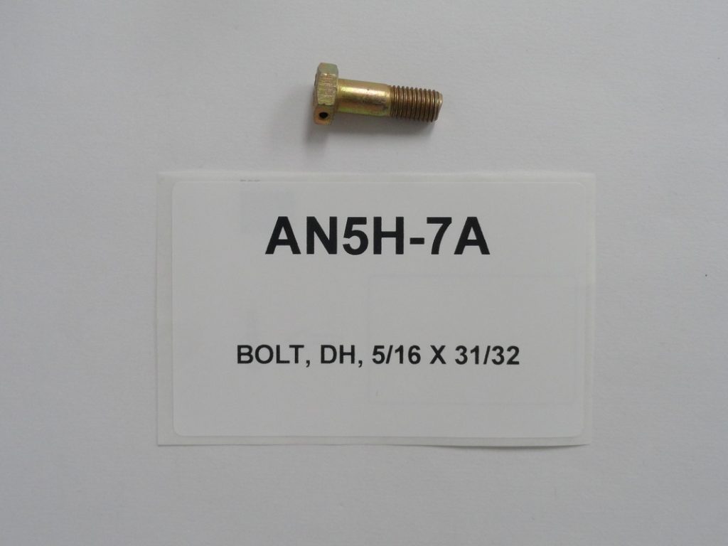 Bolt, DH, 5/16 x 31/32 AN5H-7A - Advanced Aero Components